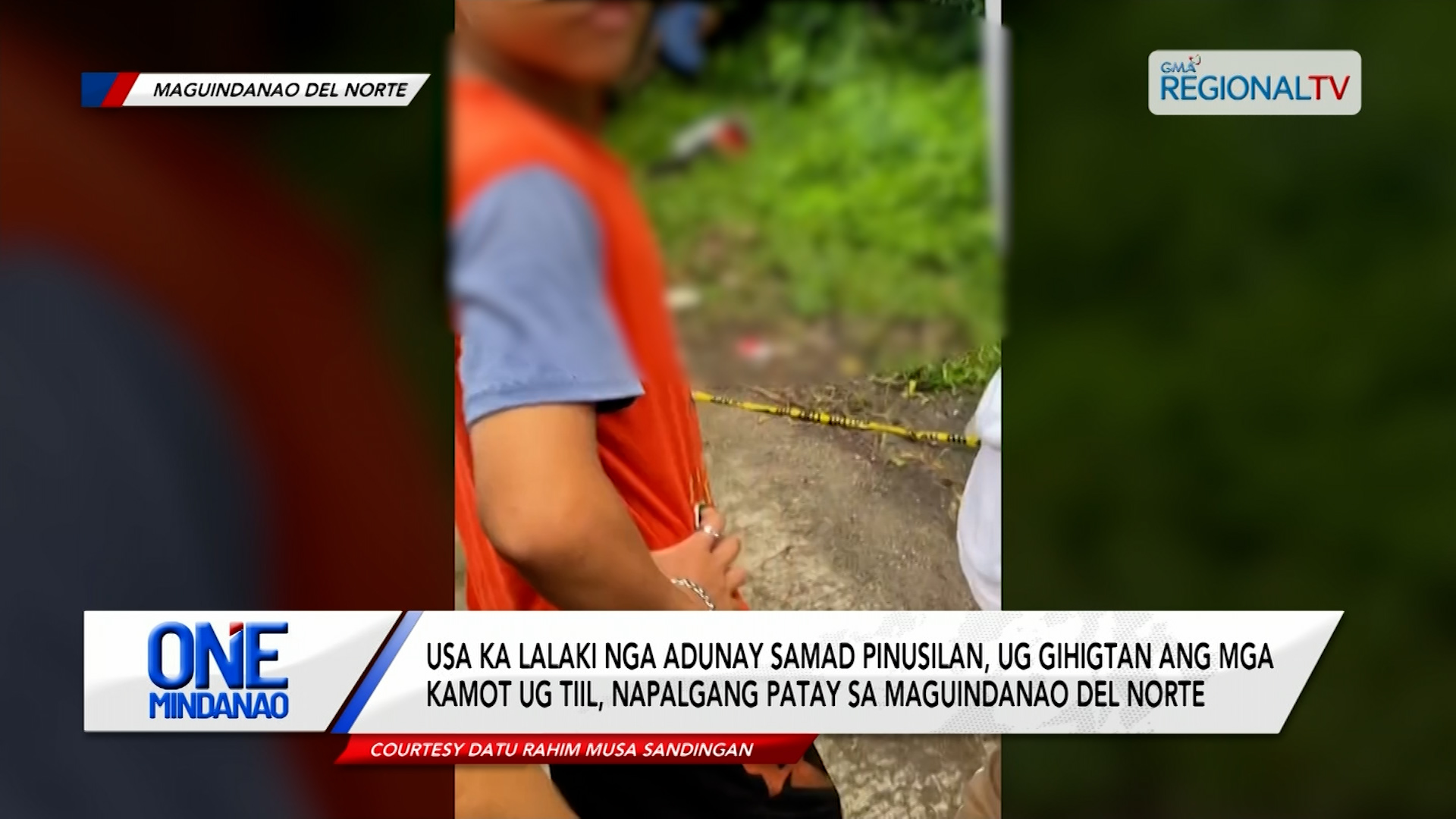 Usa ka lalaki nga adunay samad pinusilan, ug gihigtan ang mga kamot ug ...