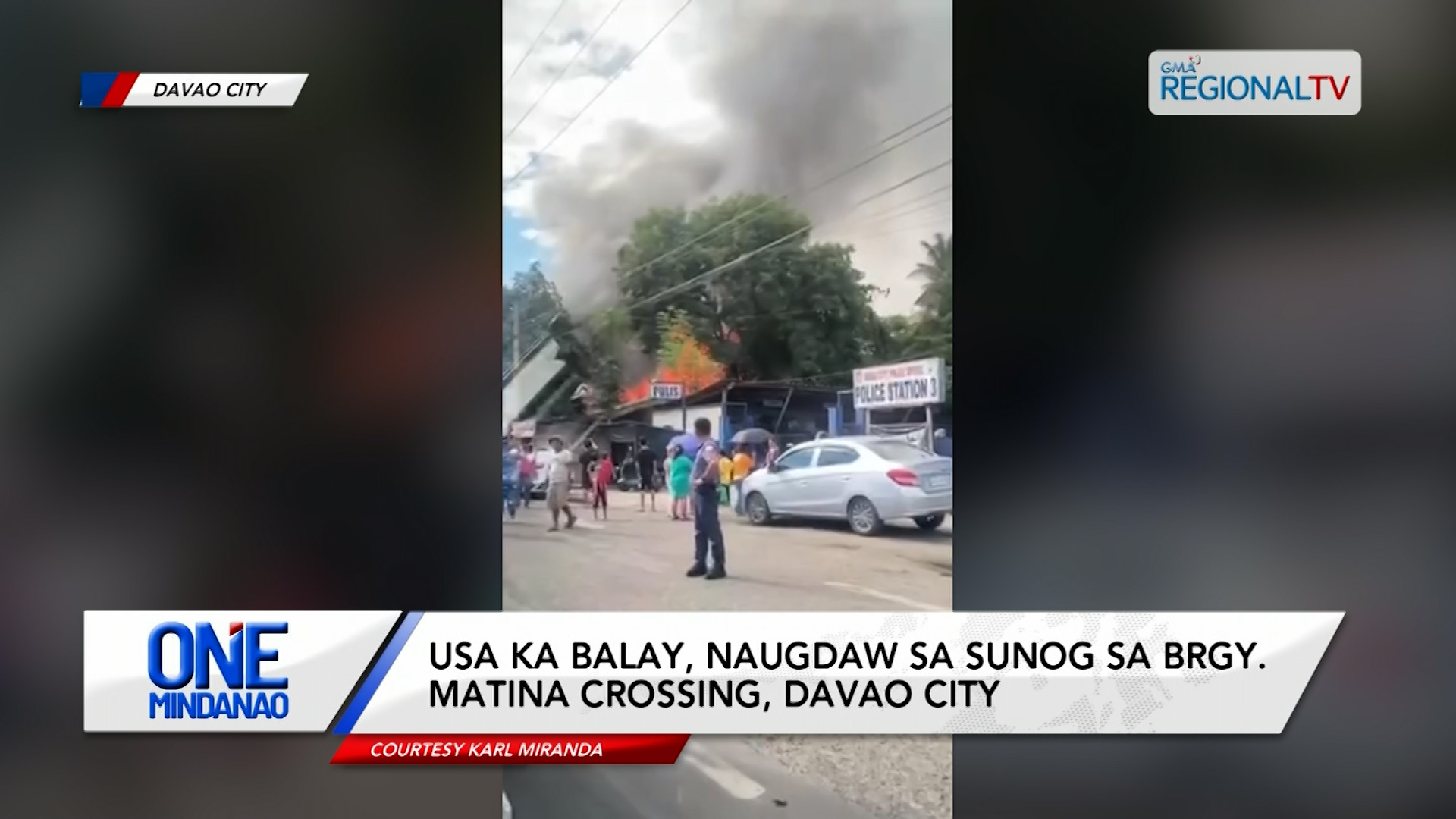 Usa ka balay, naugdaw sa sunog sa Brgy. Matina Crossing, Davao City ...