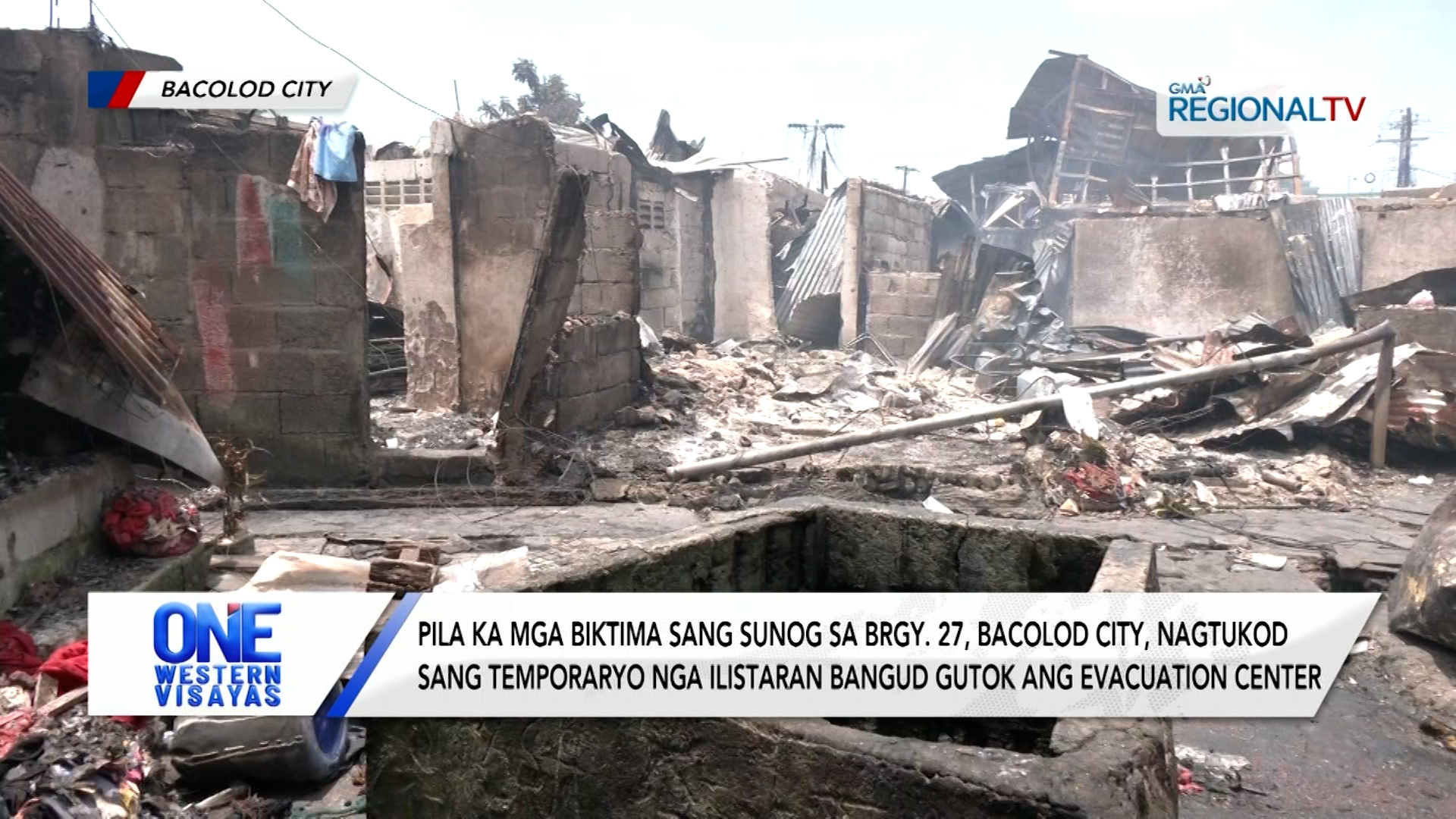 Pila ka mga biktima sang sunog sa Bacolod City, naghalin sa evacuation center | One Western Visayas