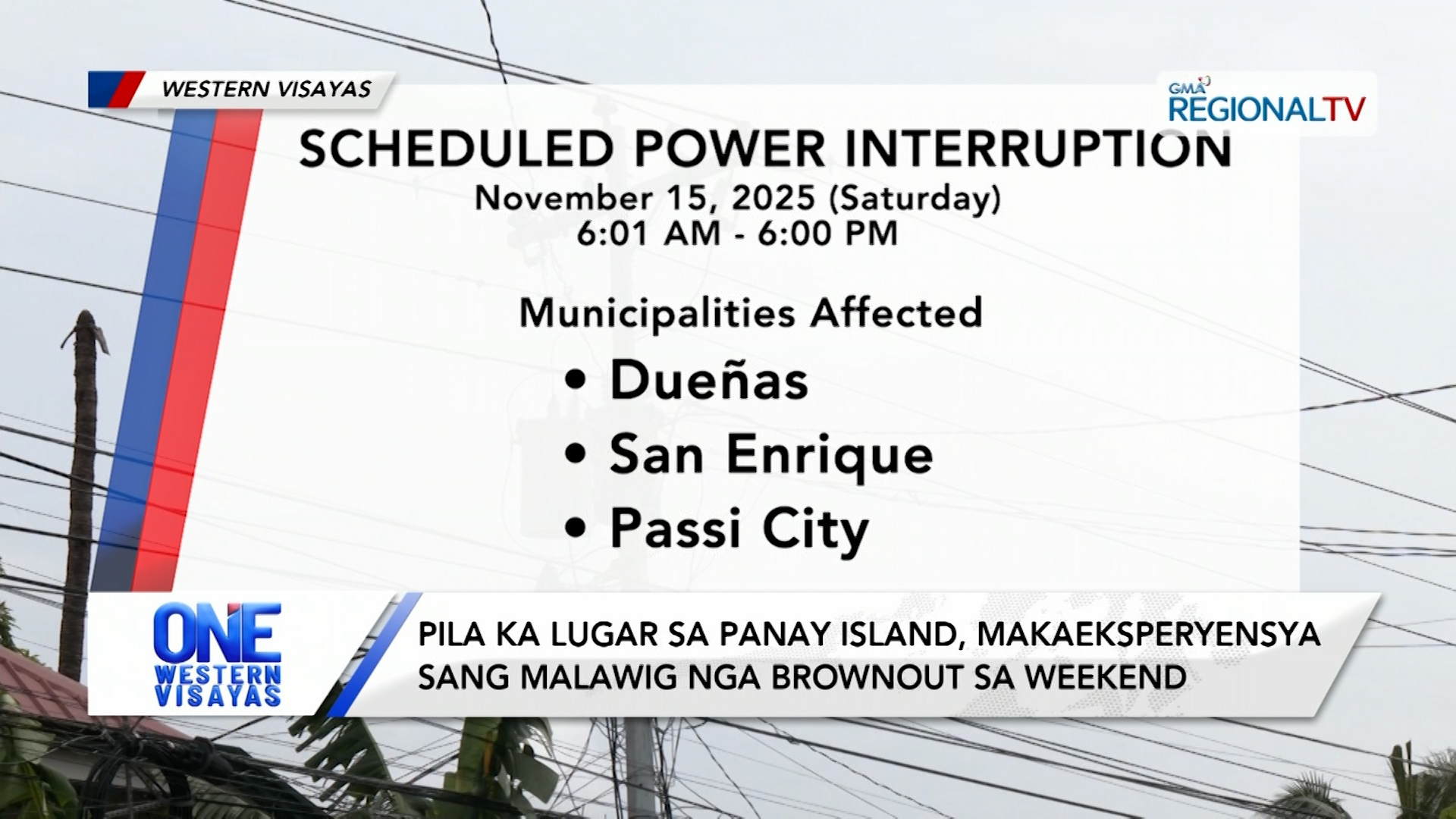 Pila ka lugar sa Panay Island, makaeksperyensya sang brownout sa ...