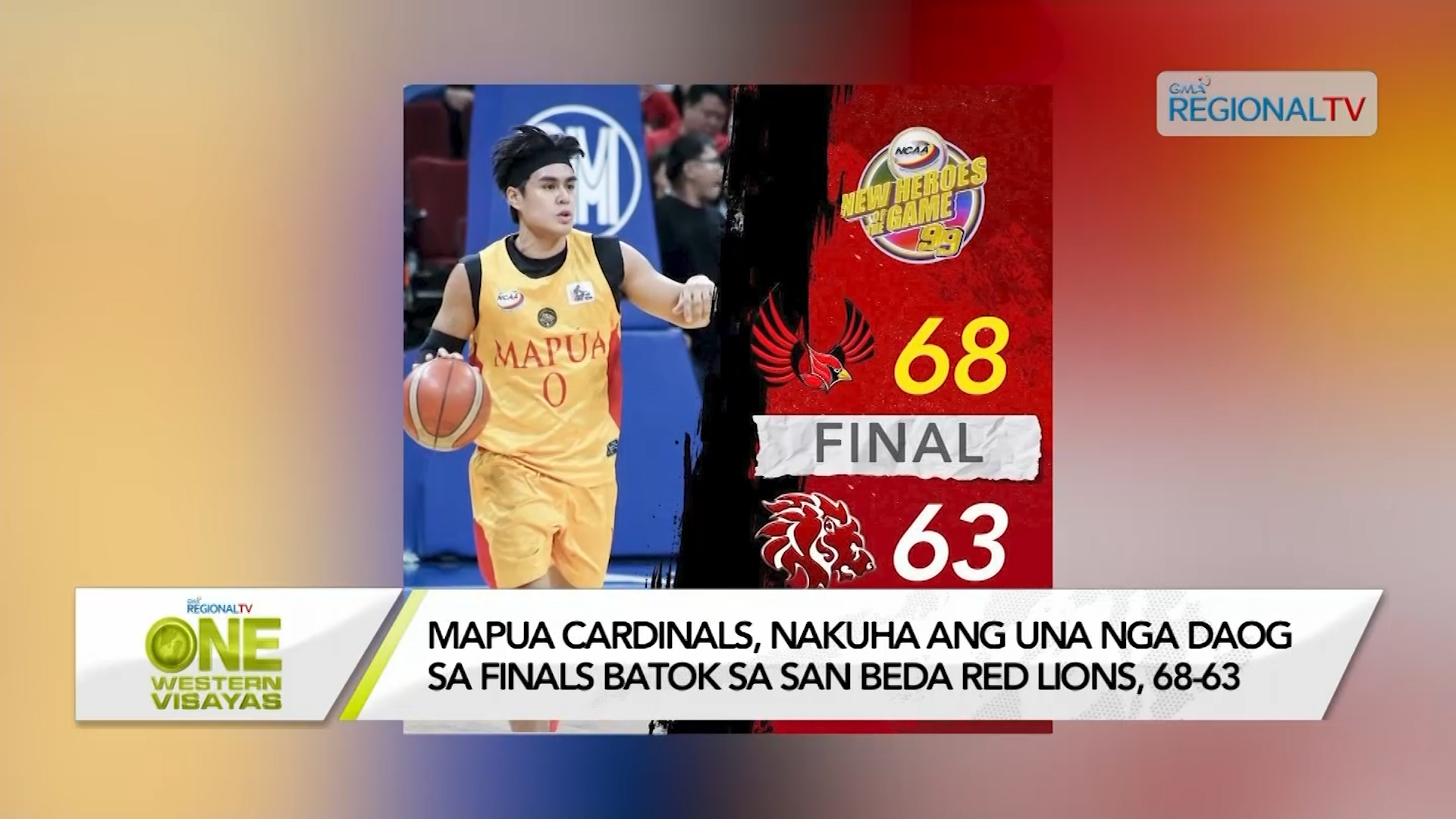 Mapua Cardinals, nakuha ang una nga daog sa finals batok sa San Beda ...