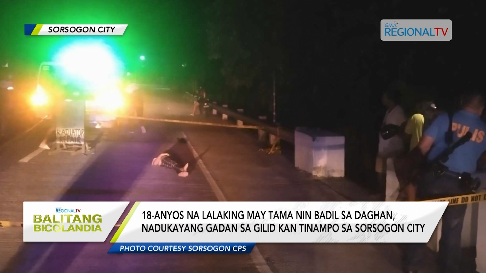 Lalaking may tama nin badil sa daghan, nadukayang gadan sa gilid kan ...