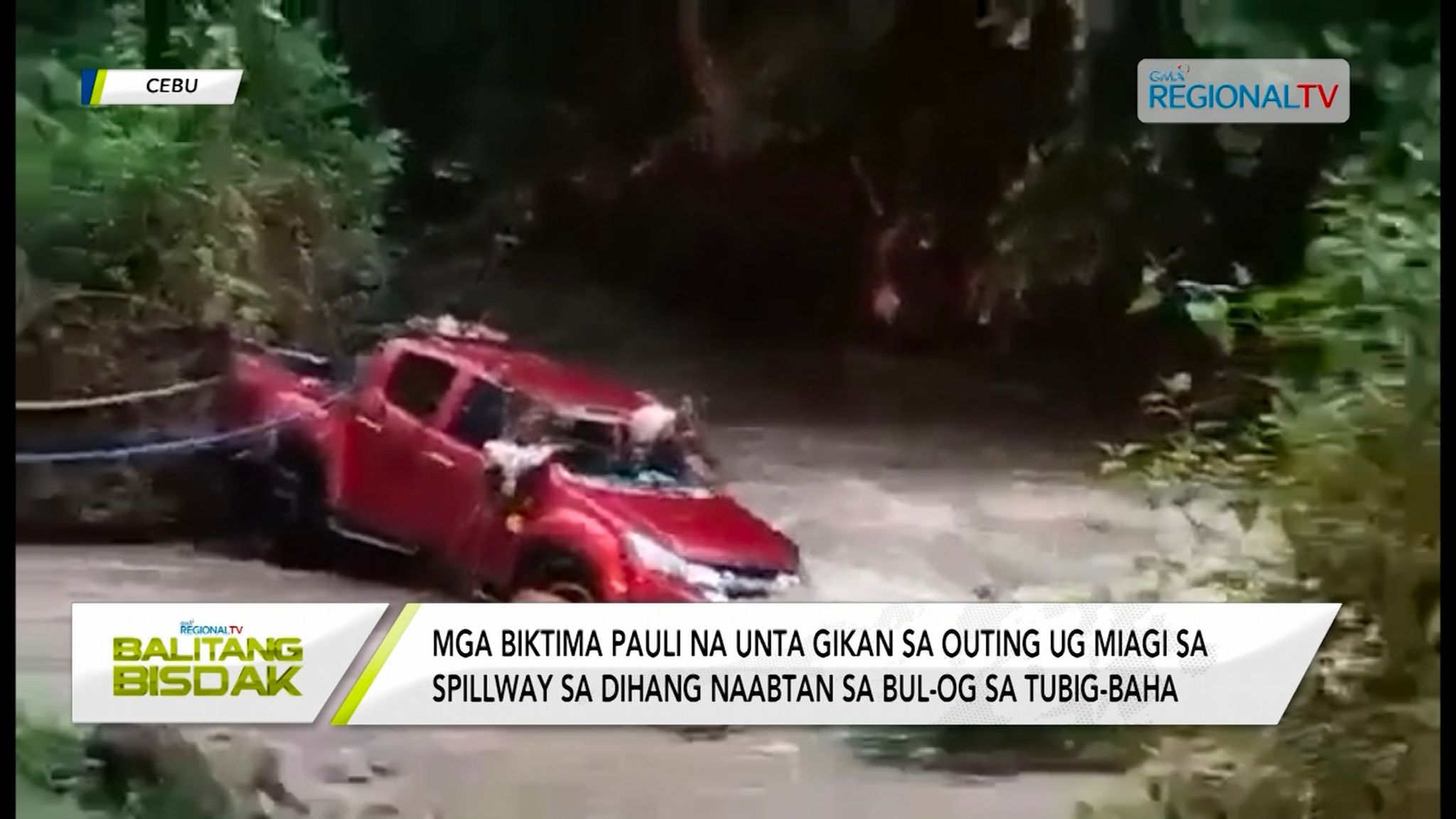 10 ka tawo nga sakay sa gianod nga pickup sa Carmen, nakaluwas