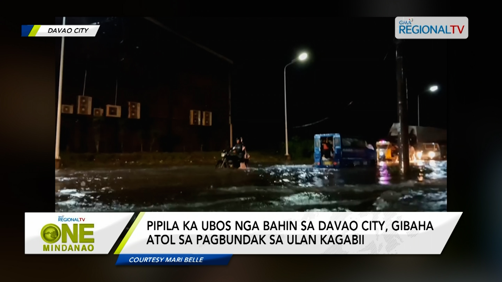Pipila ka ubos nga bahin sa Davao City, gibaha atol sa pagbundak sa ulan kagabii