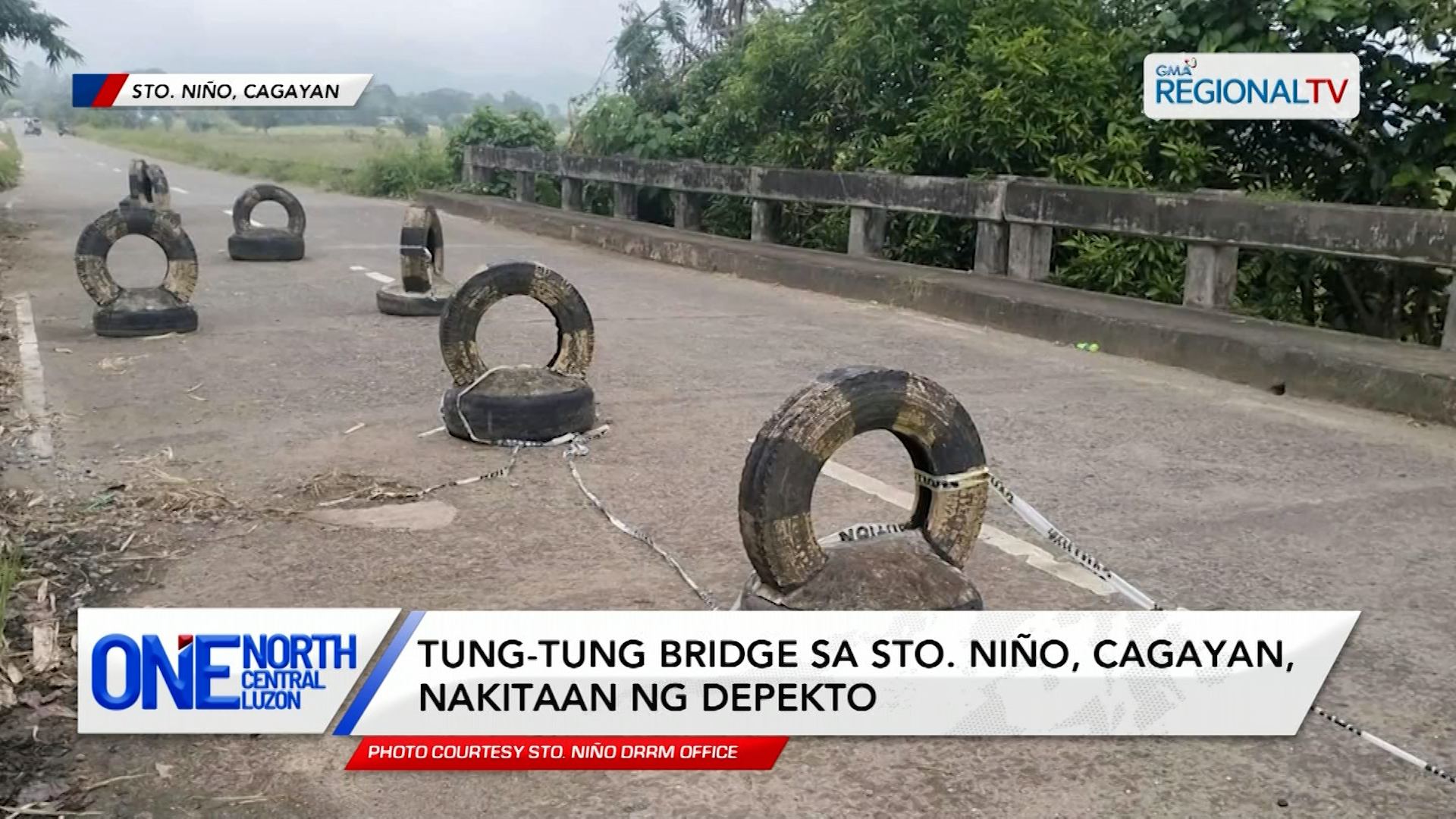 Tung-tung bridge sa Sto. Niño, Cagayan, nakitaan ng depekto | One North ...