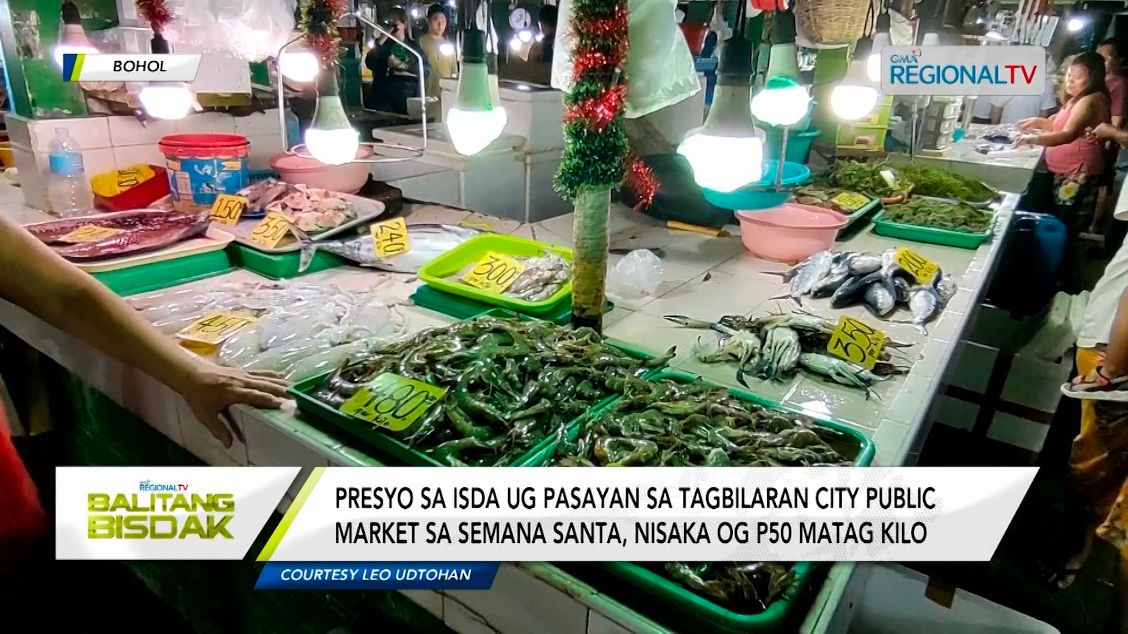 Presyo sa isda sa Dao Public Market sa Bohol, sayran