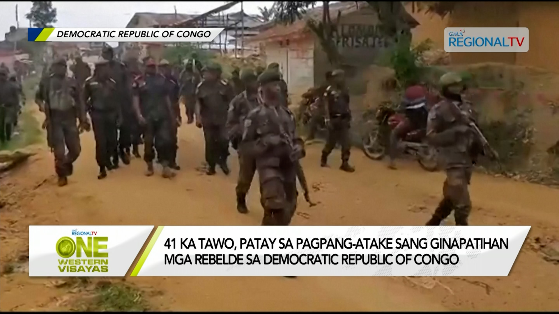41 ka tawo, patay sa pagpang-atake sang ginapatihan mga rebelde sa Congo