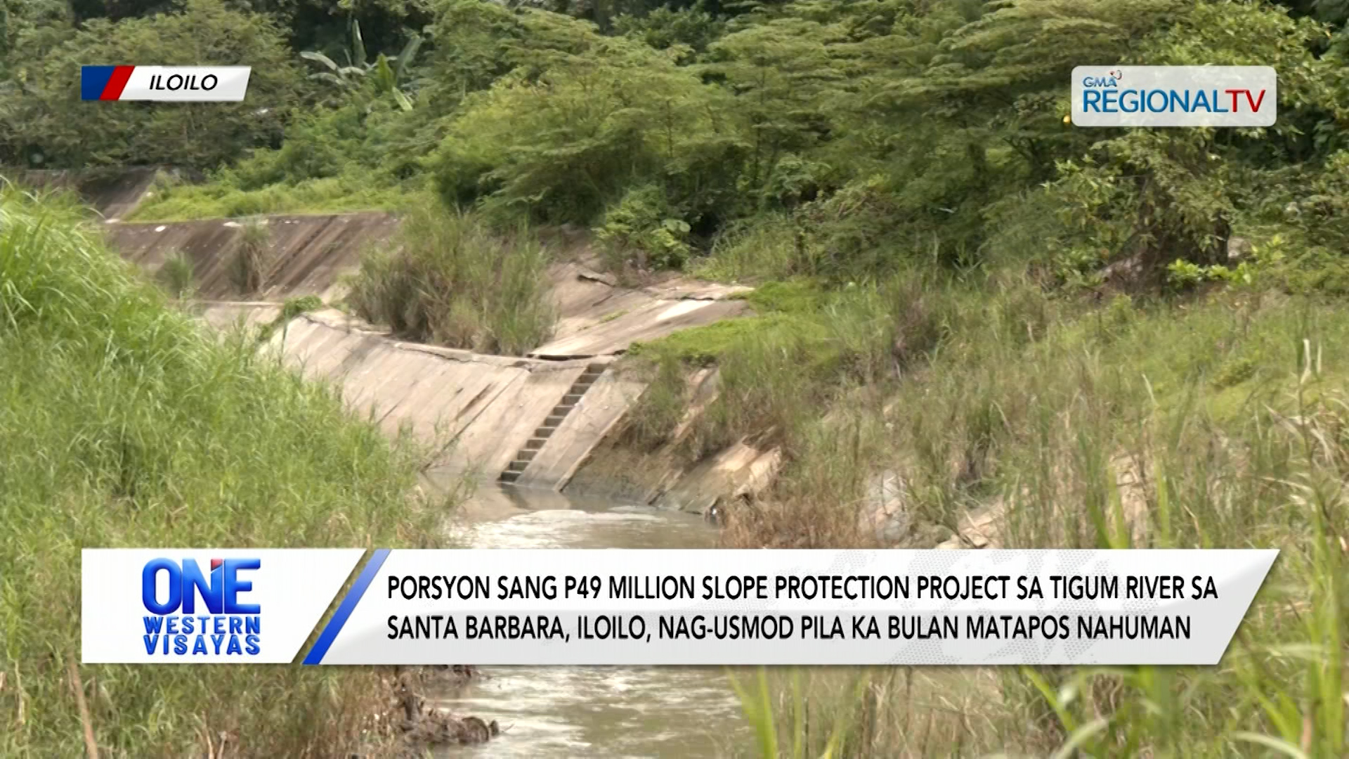 Porsyon sang P49 million dike project sa suba sa Santa Barbara, nag ...