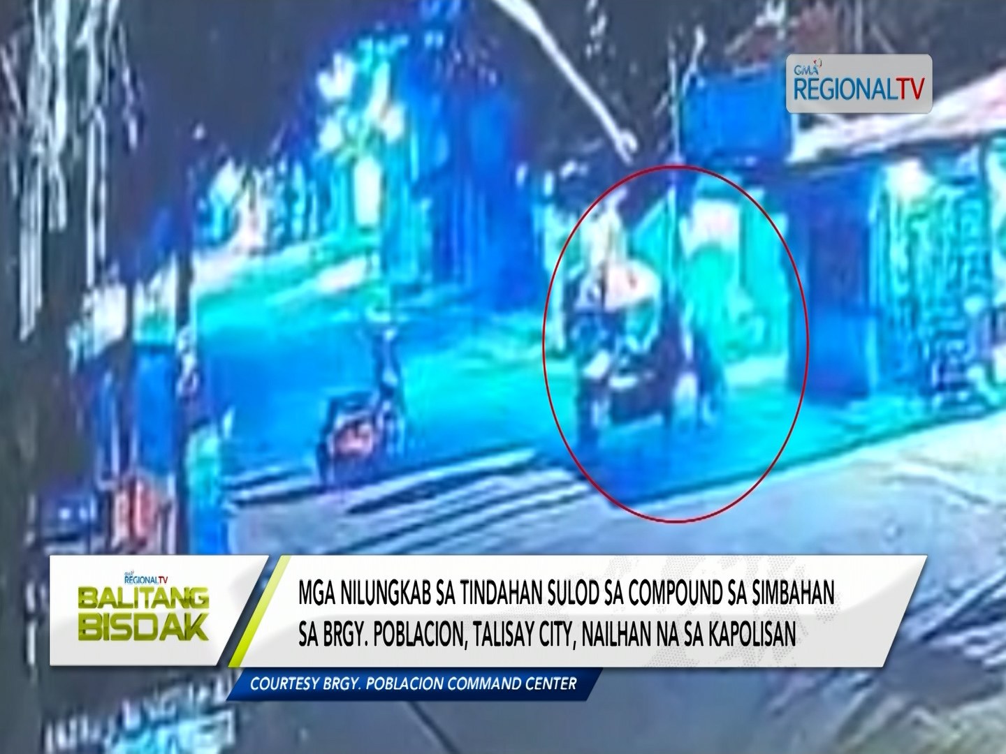 Nanglungkab sa tindahan sulod sa compound sa simbahan, sakpan sa CCTV