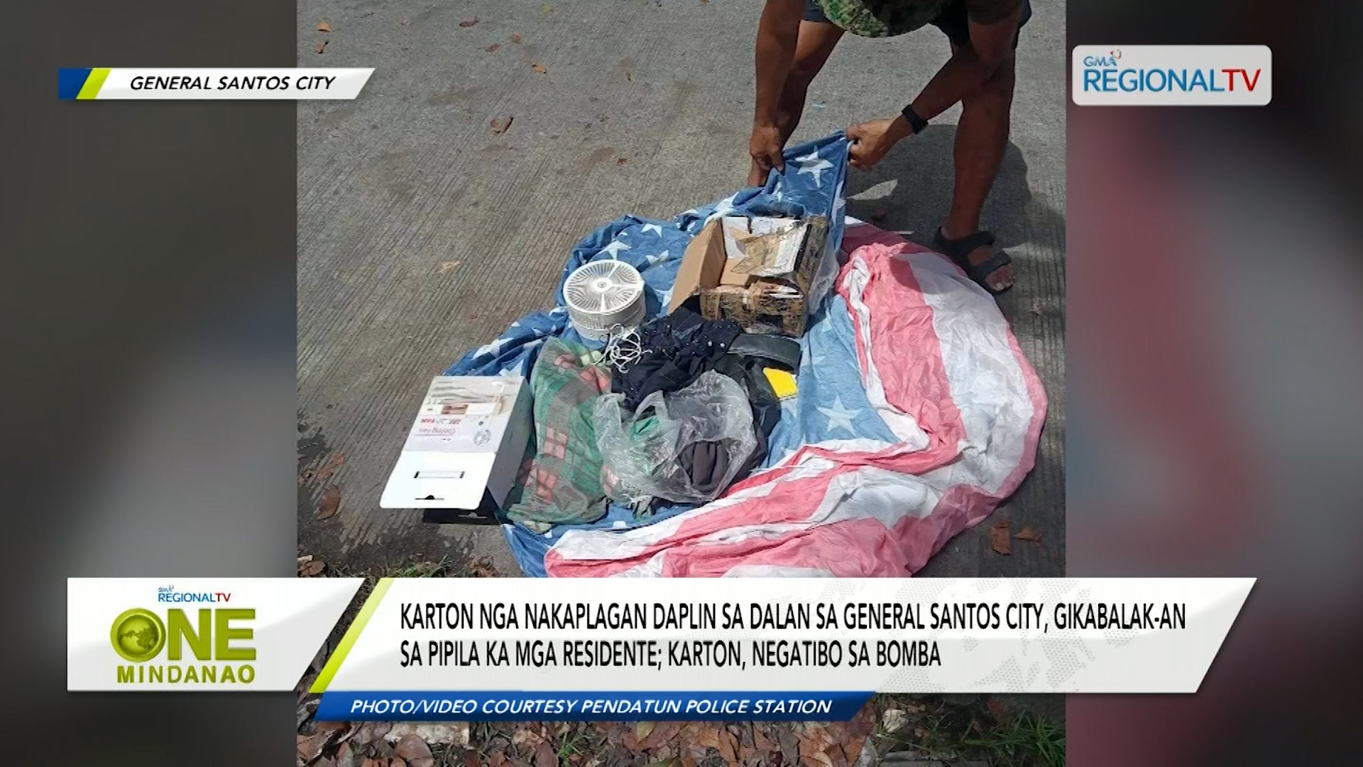 Mga residente, naalarma sa nabiling karton daplan sa dalan sa General ...