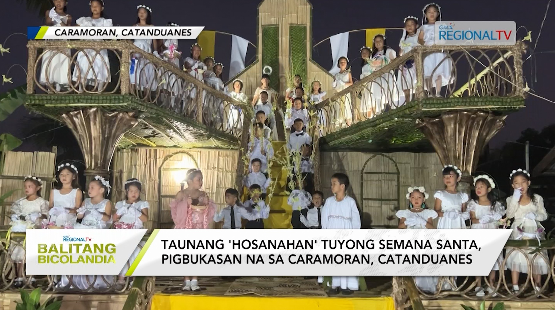 Taunang 'Hosanahan' tuyong Semana Santa, pigbukasan na sa Caramoran