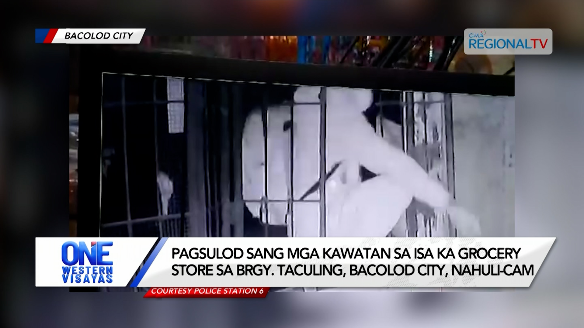 Pagsulod sang mga kawatan sa grocery store sa Taculing, Bacolod City nahuli-cam