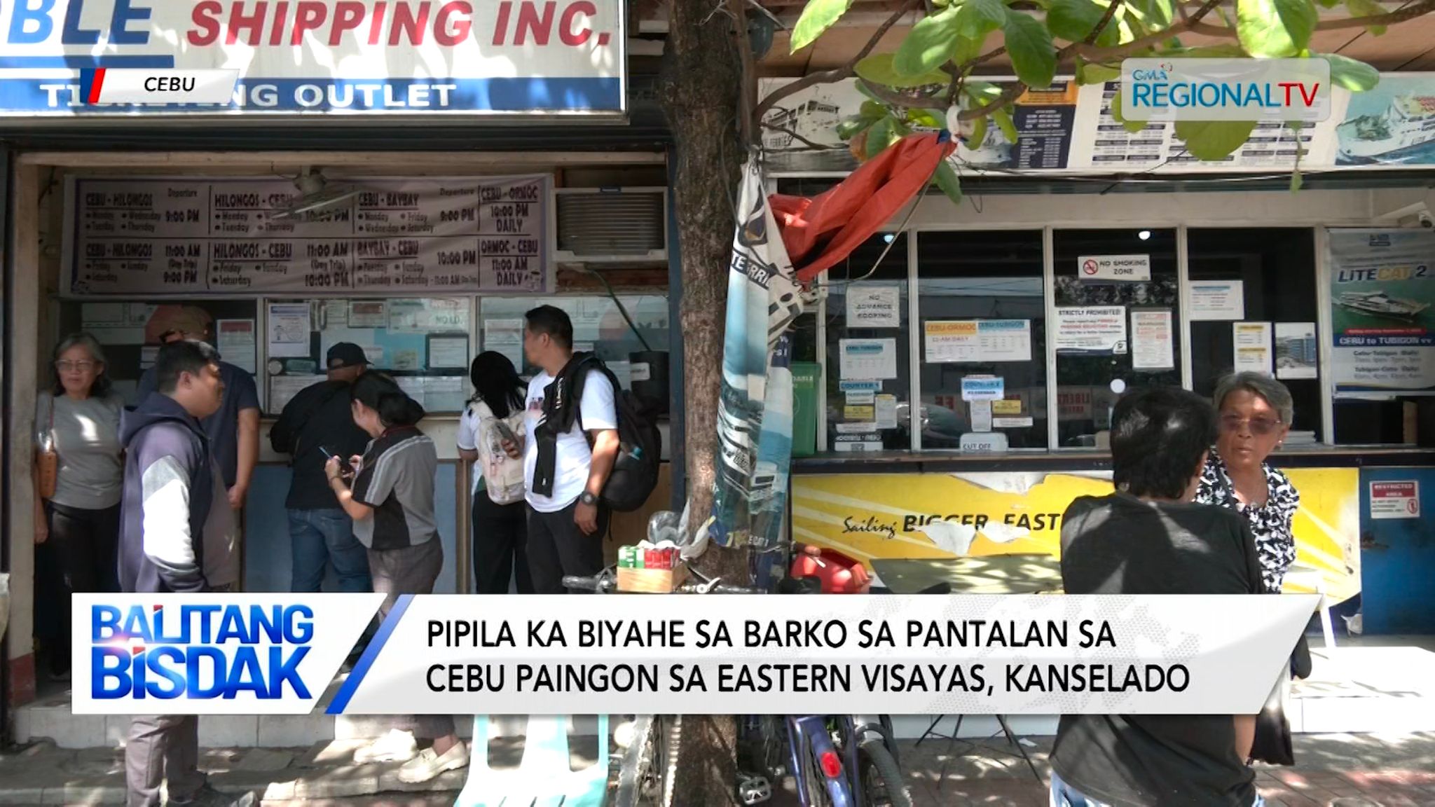 Pipila ka biyahe sa barko sa pantalan sa Cebu, kanselado