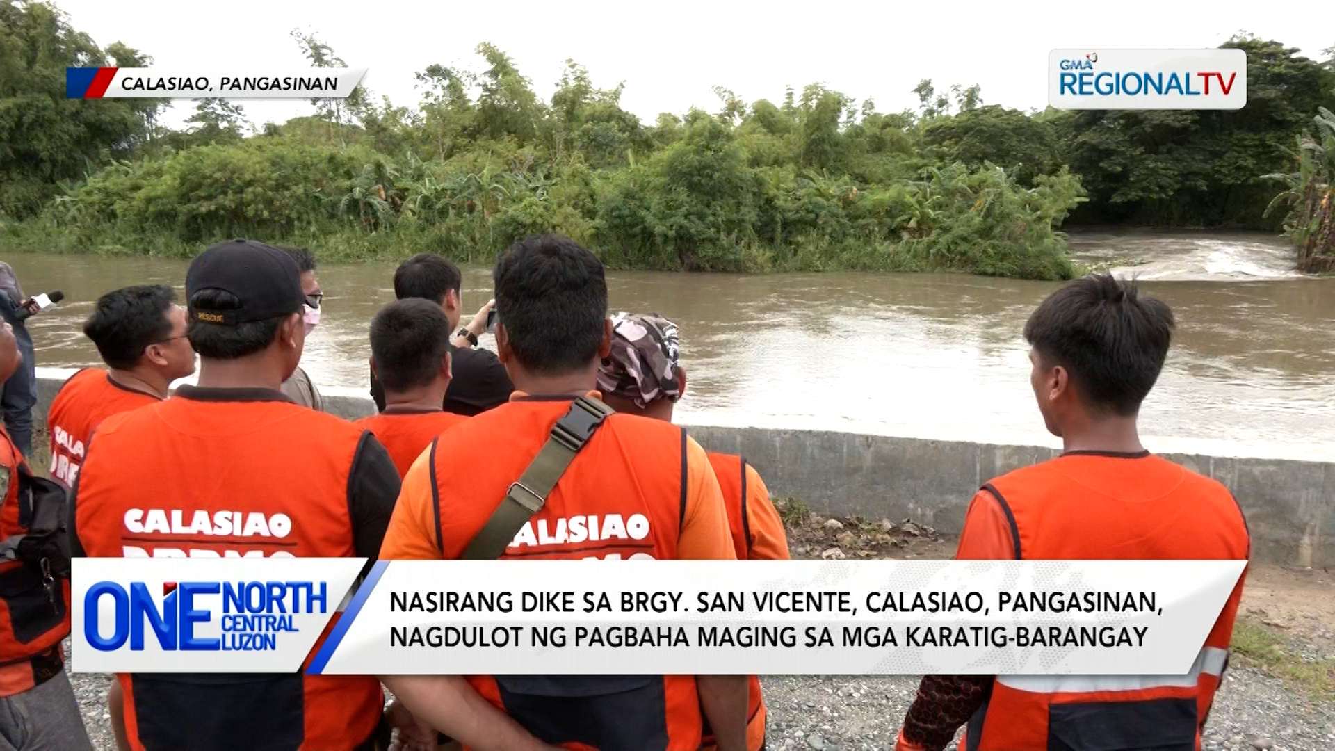 Nasirang dike sa Brgy. San Vicente, Calasiao, nagdulot ng pagbaha | One ...