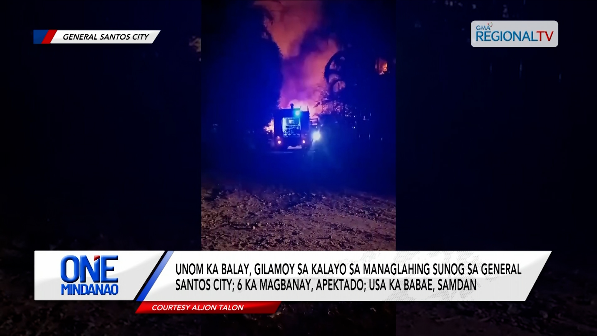 6 ka balay, gilamoy sa kalayo sa managlahing sunog sa General Santos ...