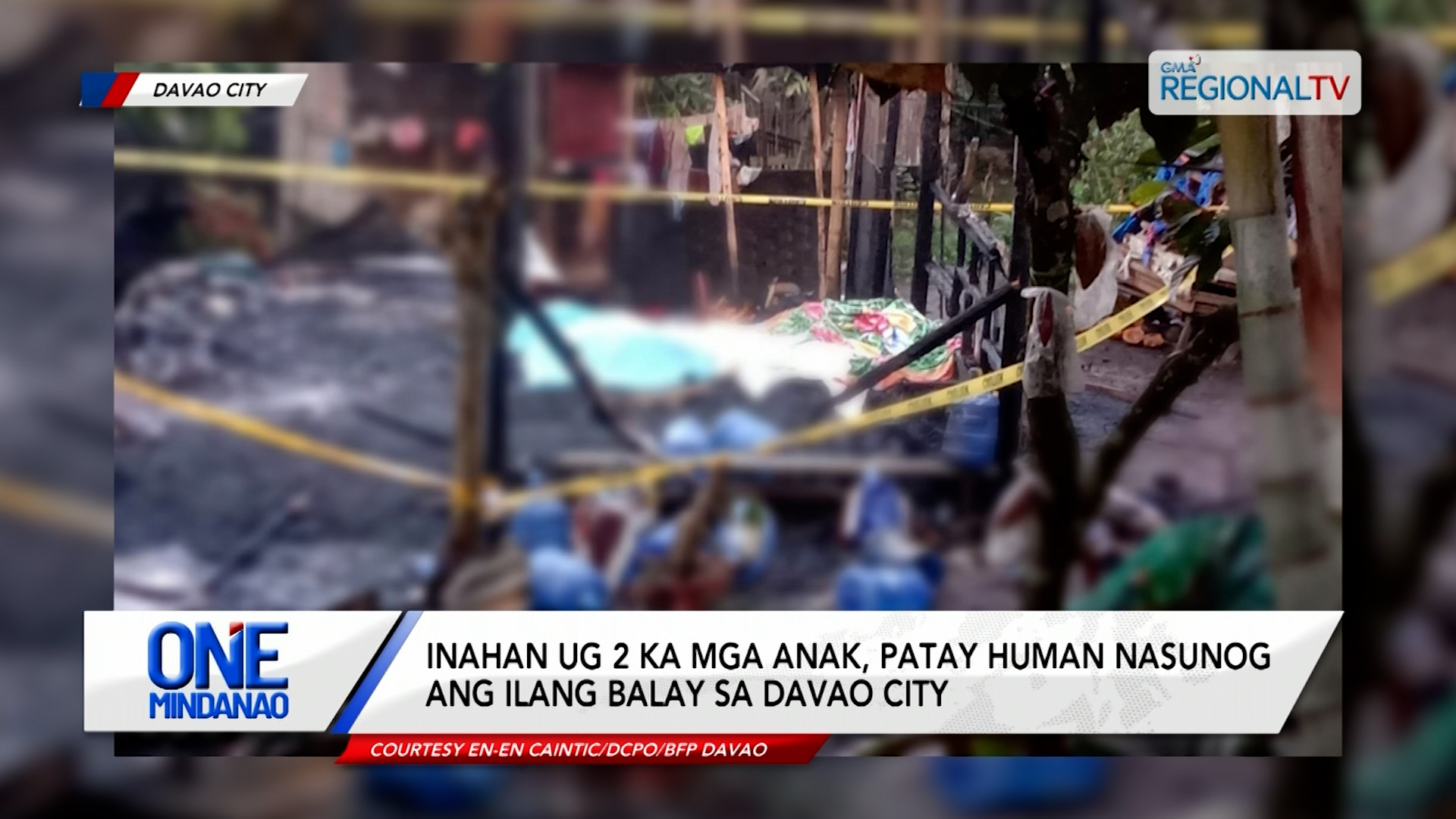Inahan ug 2 ka mga anak, patay sa sunog sa Davao City | One Mindanao