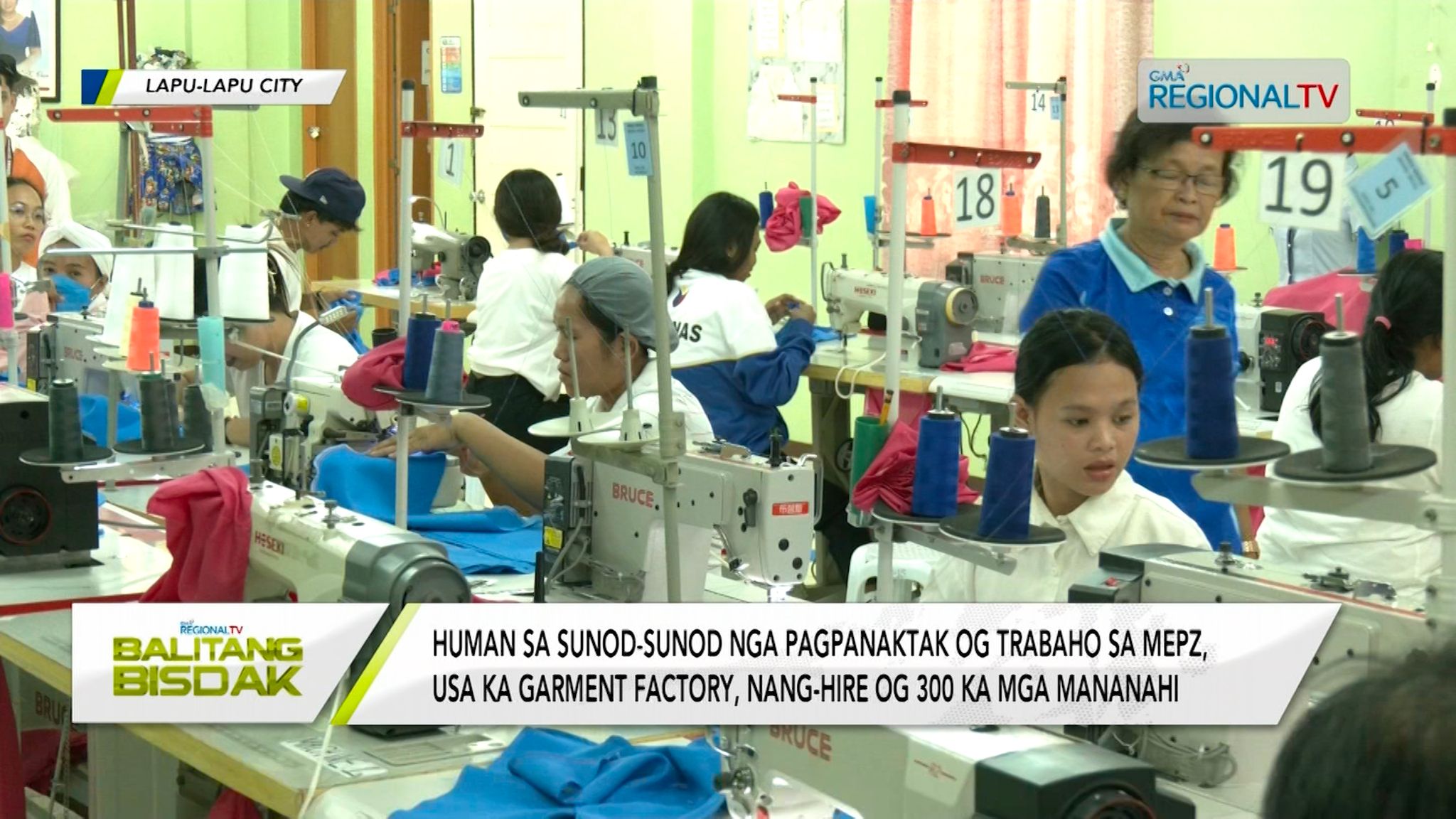 300 ka mananahi, gi-hire sa dakong garments factory sa MEPZ