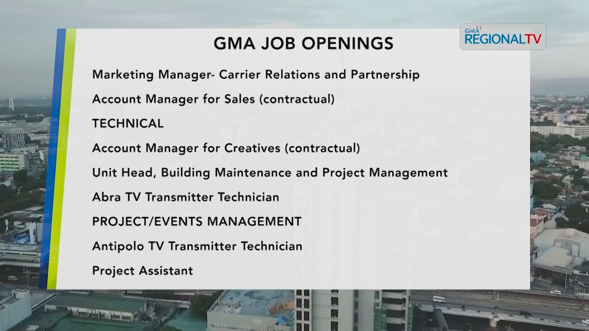 Job Opening sa GMA Network | June 11, 2024
