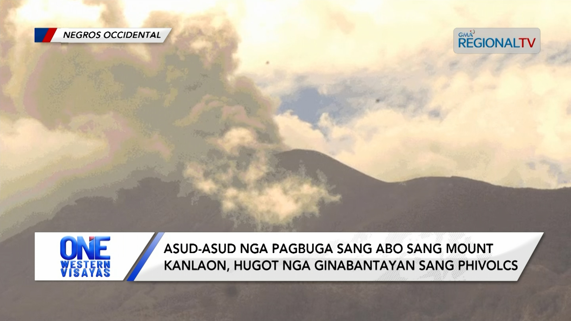 Asud-asud nga pagbuga sang abo sang Mt. Kanlaon, hugot nga ginabantayan