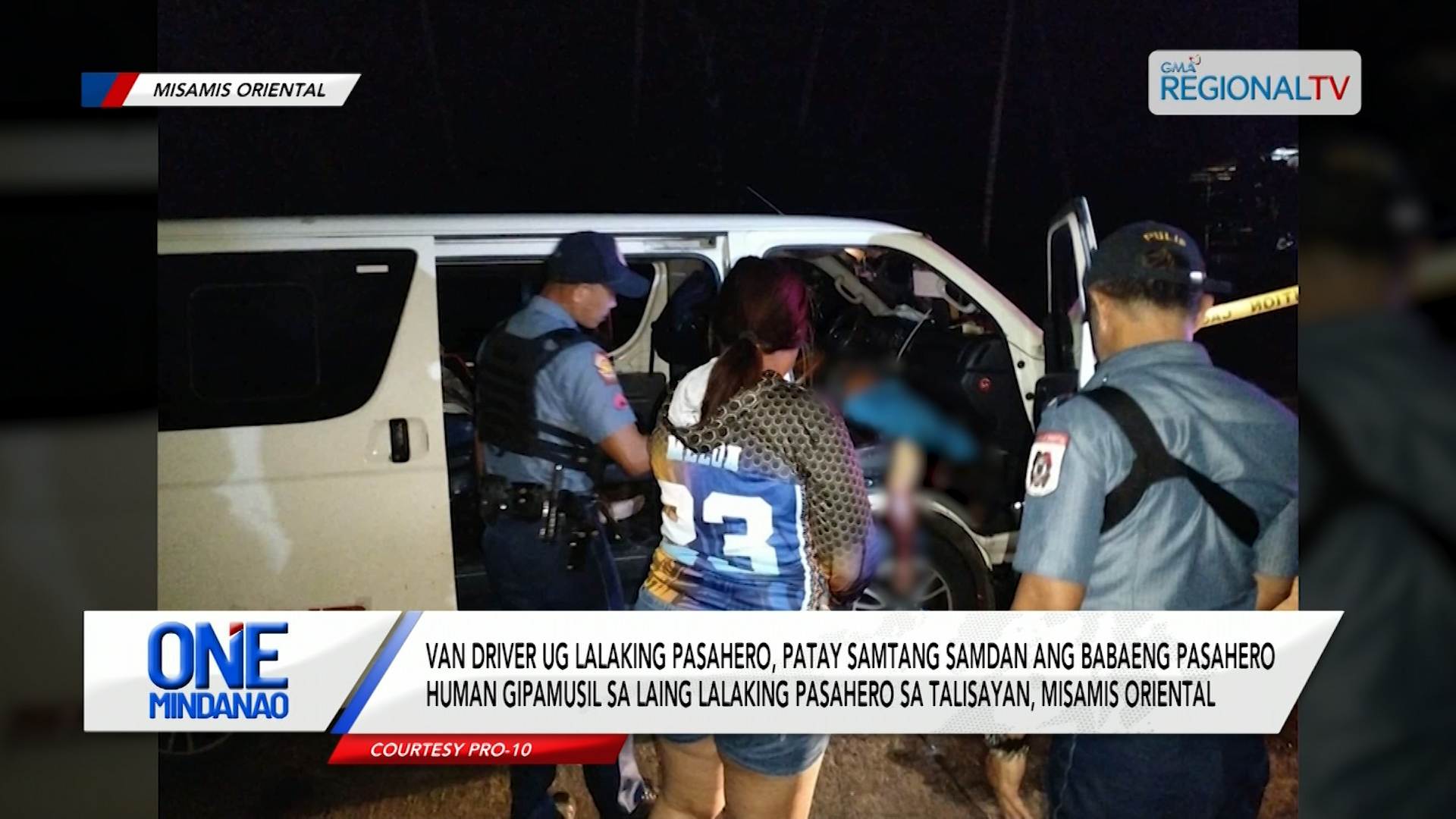 Van driver ug pasahero, patay samtang samdan ang babaeng pasahero human ...