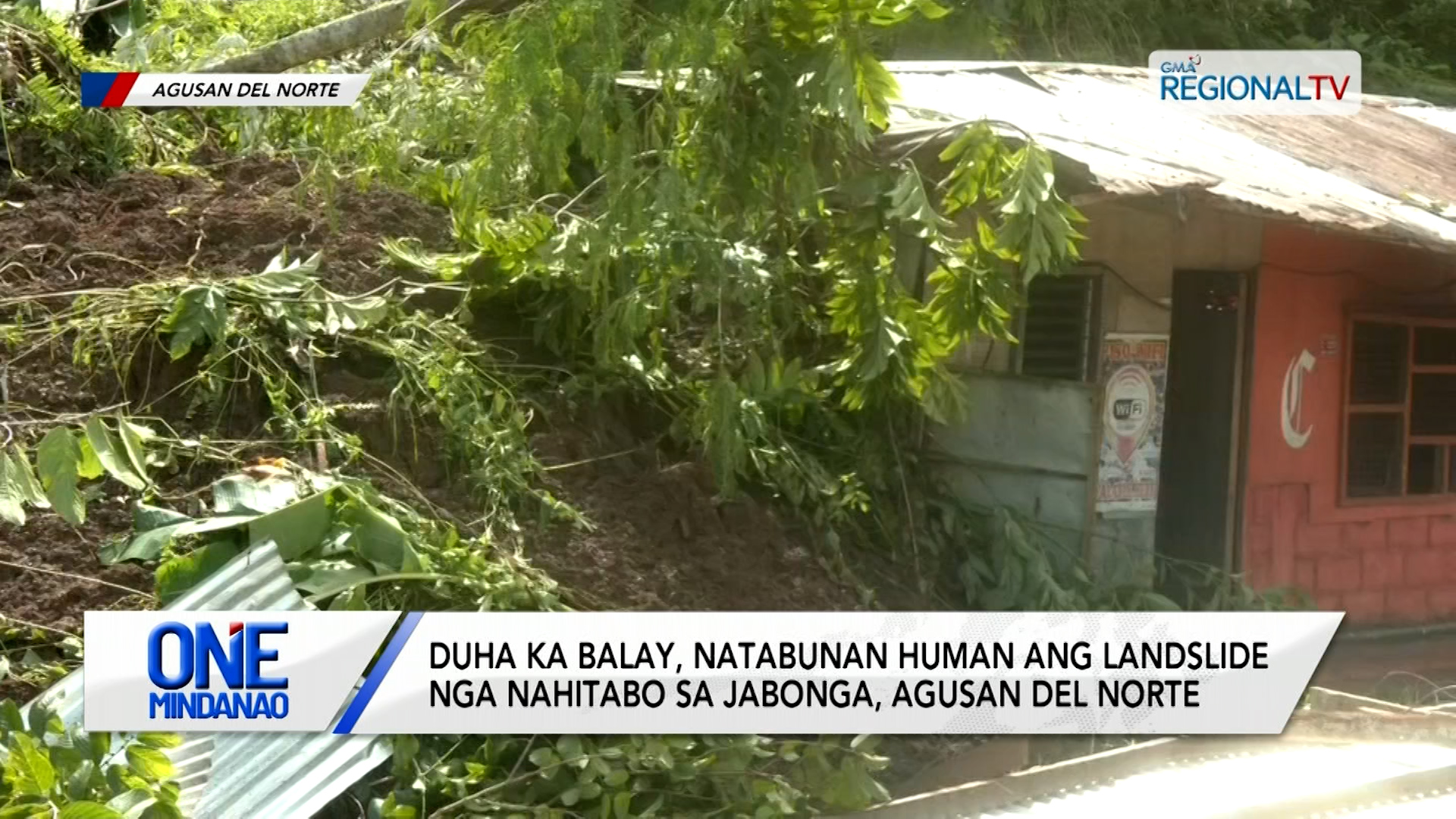 2 ka balay, natabunan sa landslide sa Jabonga, Agusan del Norte | One ...