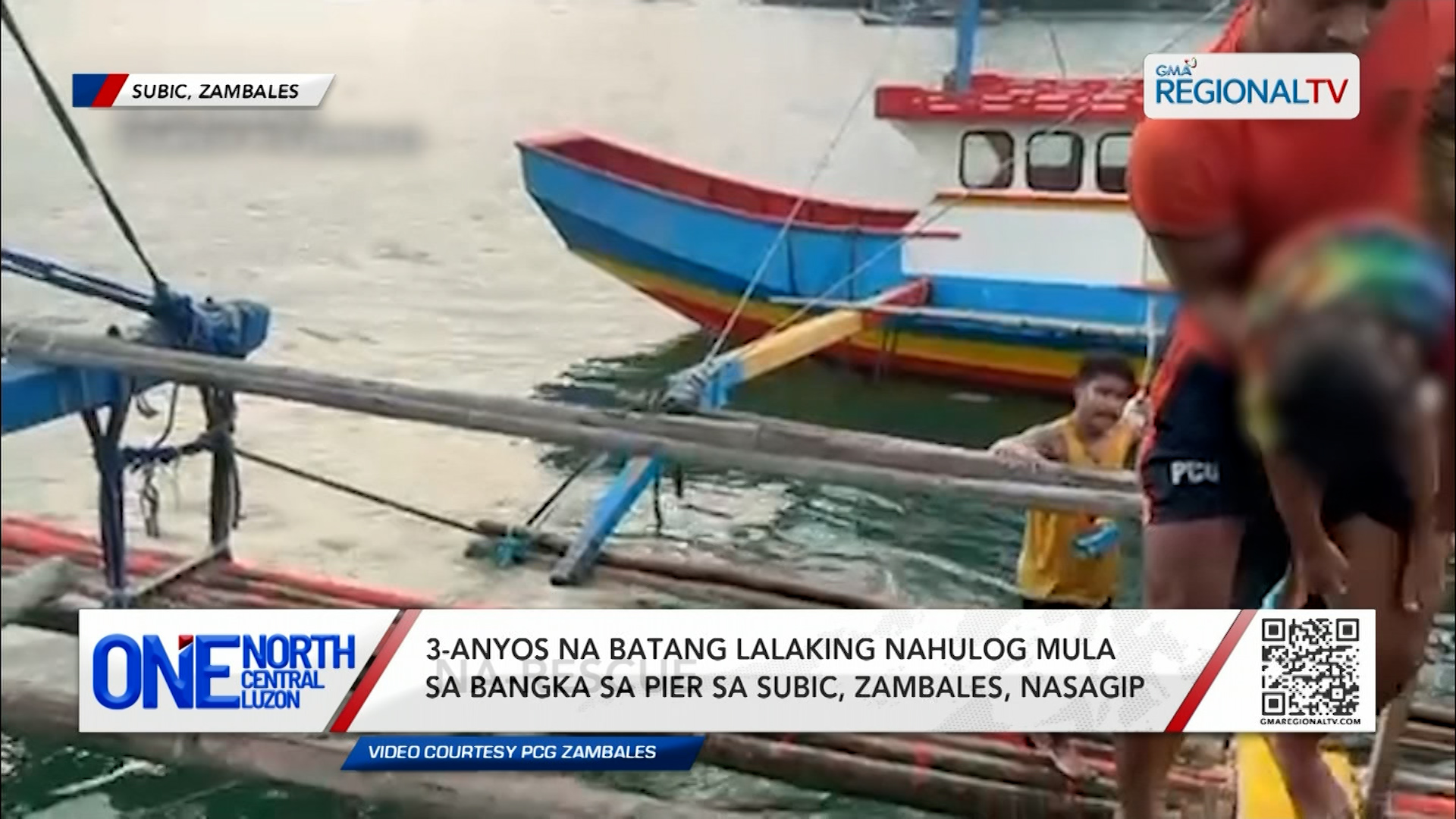 Batang lalaking nahulog mula sa bangka sa pier sa Subic, Zambales ...