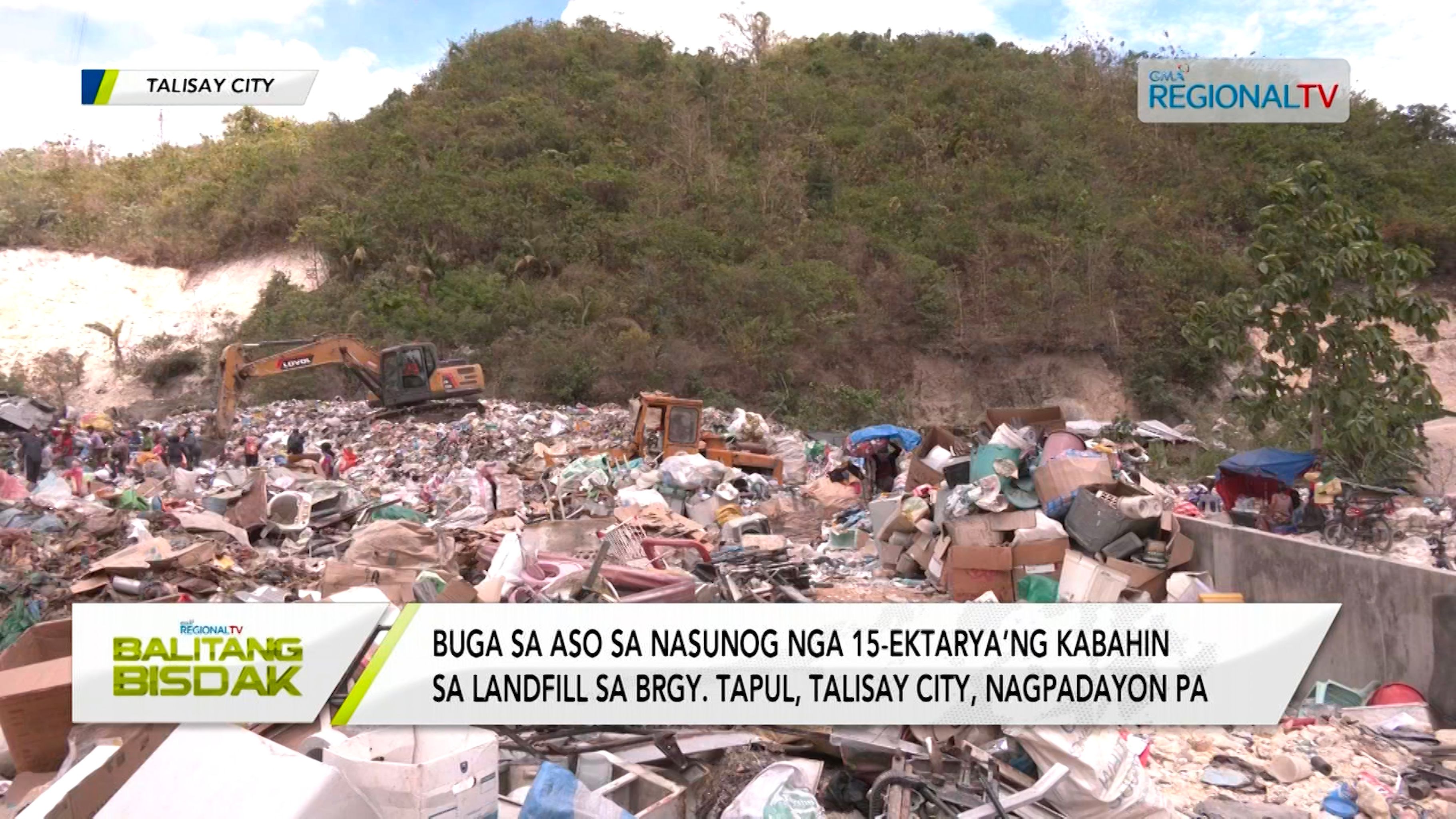 Pagbuga og aso gikan sa landfill sa Brgy. Tapul, nagpadayon