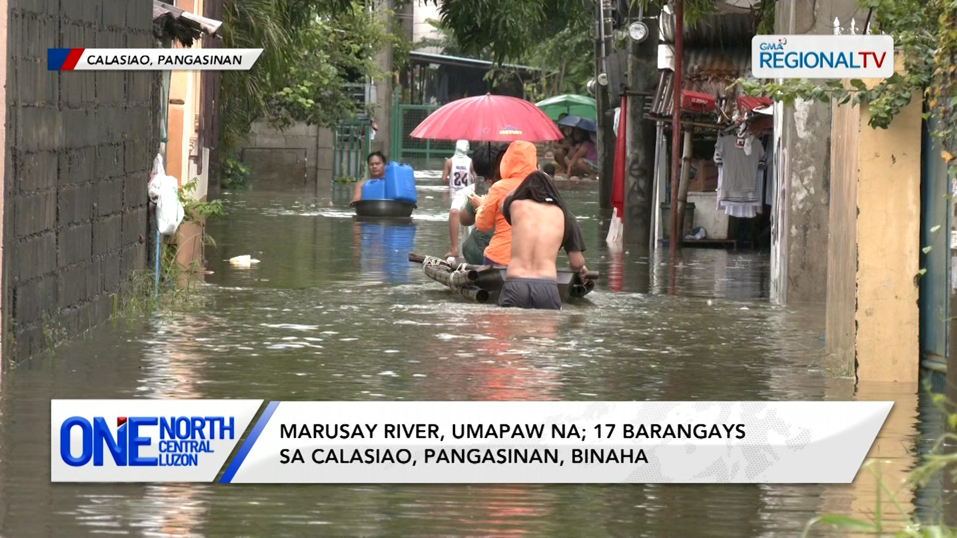 Marusay River, umapaw na; 17 barangays sa Calasiao, Pangasinan, binaha ...