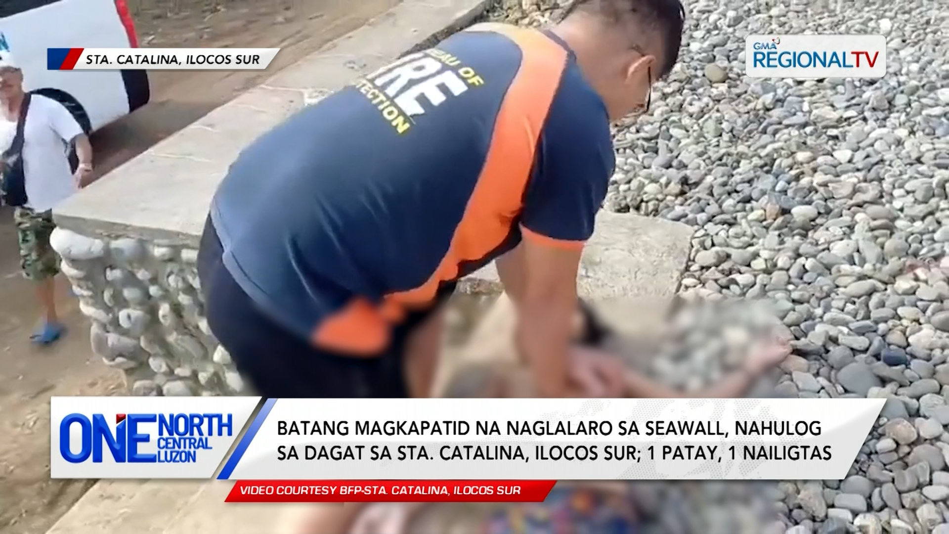 Batang magkapatid na naglalaro sa seawall, nahulog sa dagat sa Ilocos ...