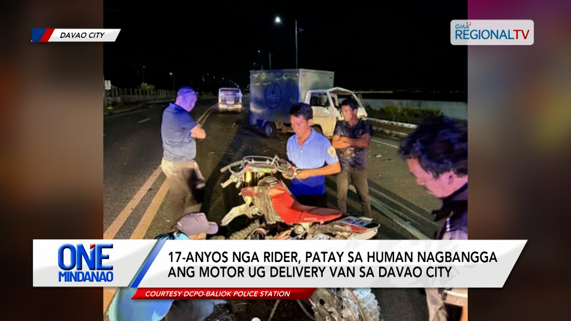 17-anyos nga rider, patay sa human nagbangga ang motor | One Mindanao