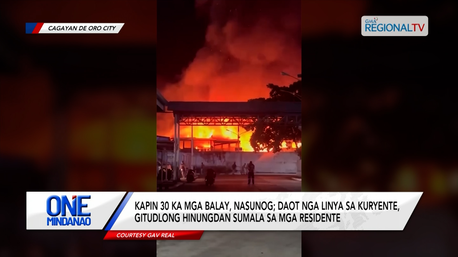 Kapin 30 ka mga balay, nasunog; daot nga linya sa kuryente, gitudlong ...