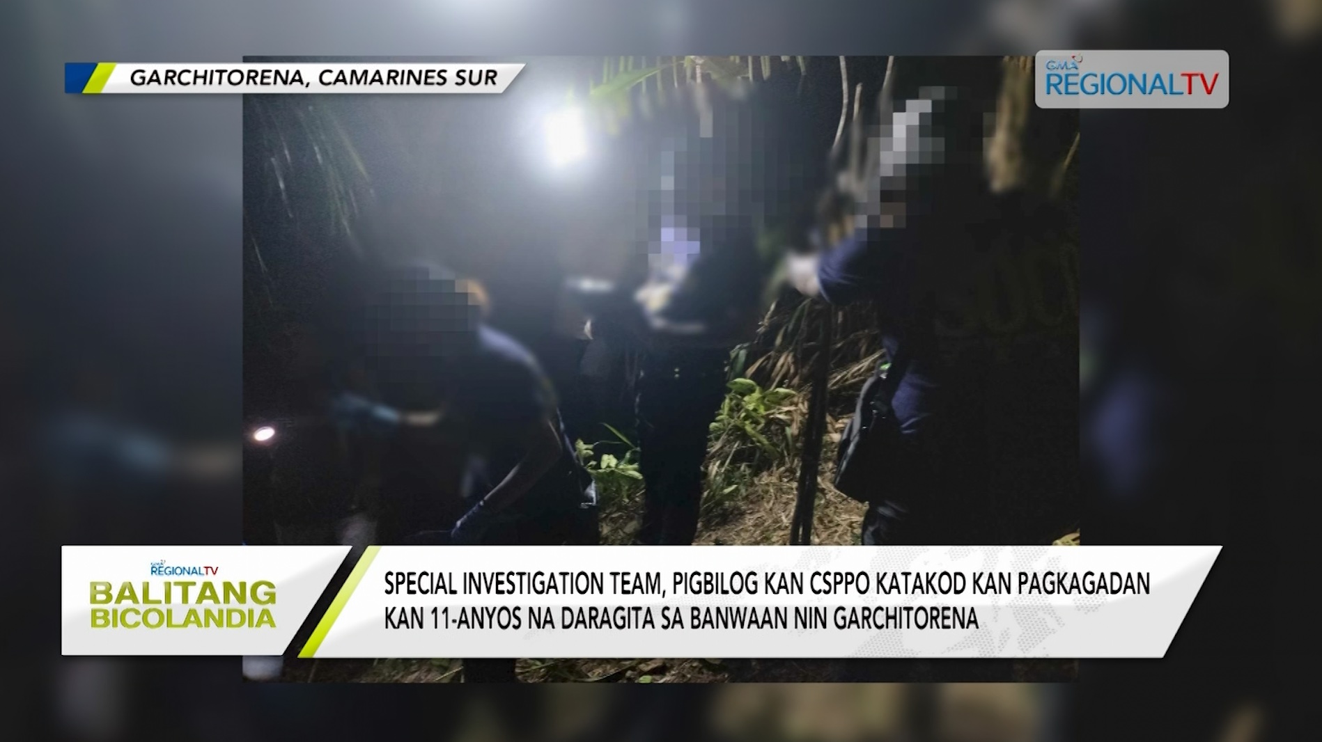 SIT pigbilog katakod kan pagkagadan kan 11-anyos daragita sa Garchitorena