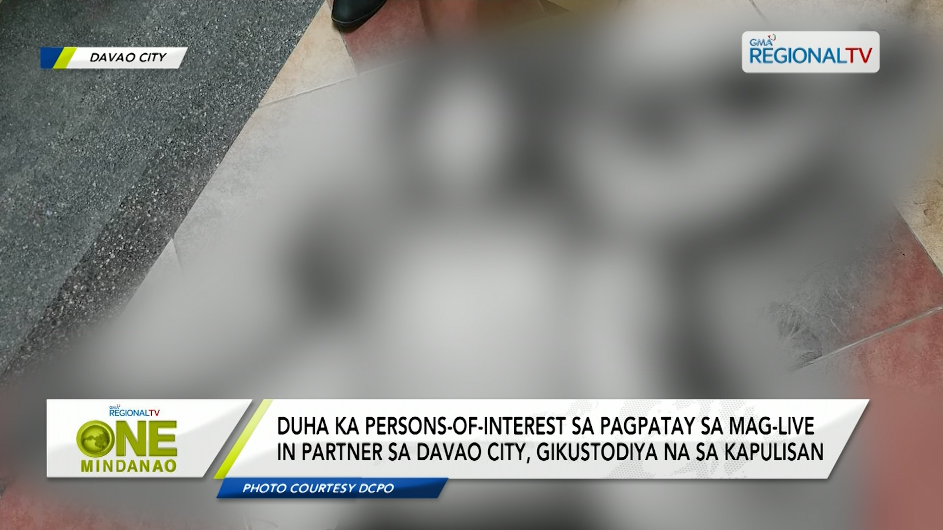 POIs sa pagpatay sa mag-live in partner sa Davao City, gikustodiya na