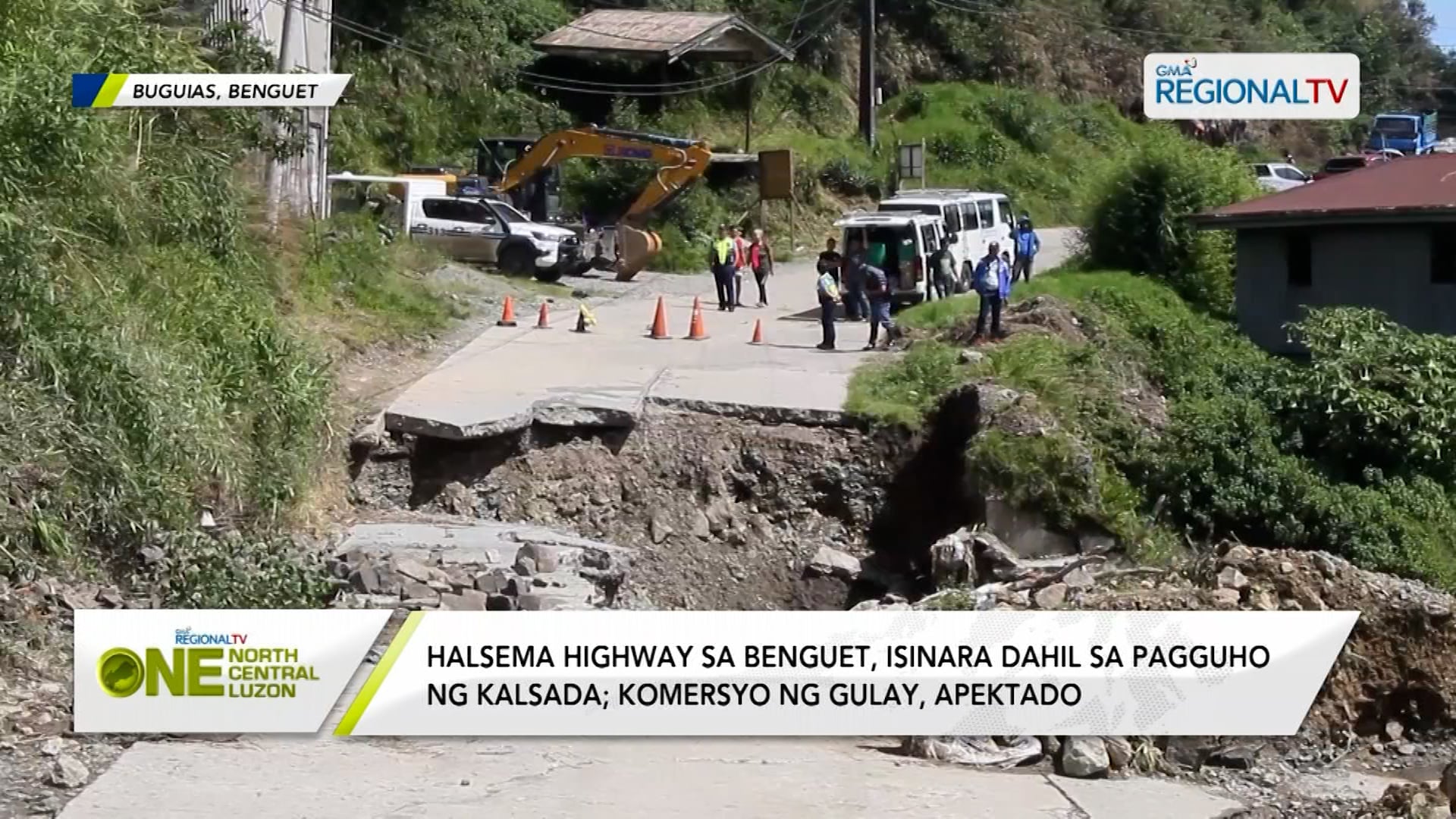 Halsema highway sa Benguet, isinara dahil sa pagguho ng kalsada Halsema highway sa Benguet, isinara dahil sa pagguho ng kalsada