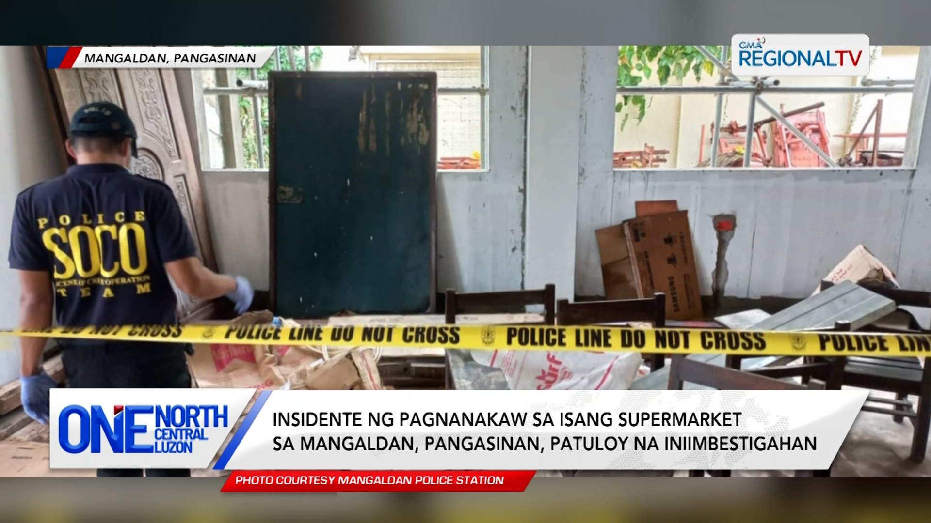 Pagnanakaw sa isang supermarket sa Mangaldan, iniimbestigahan