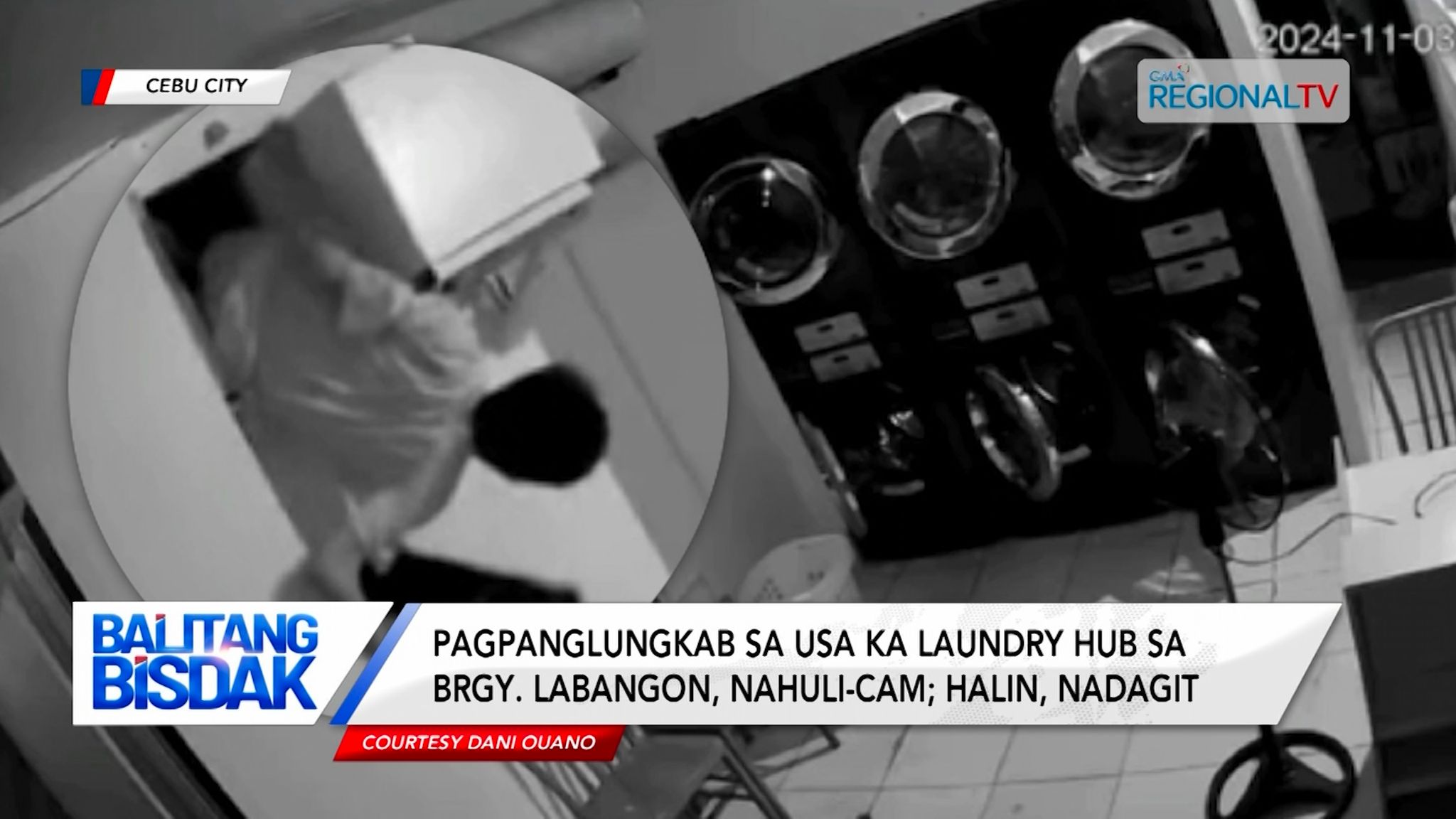 Pagpanglungkab sa laundry hub sa Brgy. Labangon, nahuli-cam; halin, nadagit