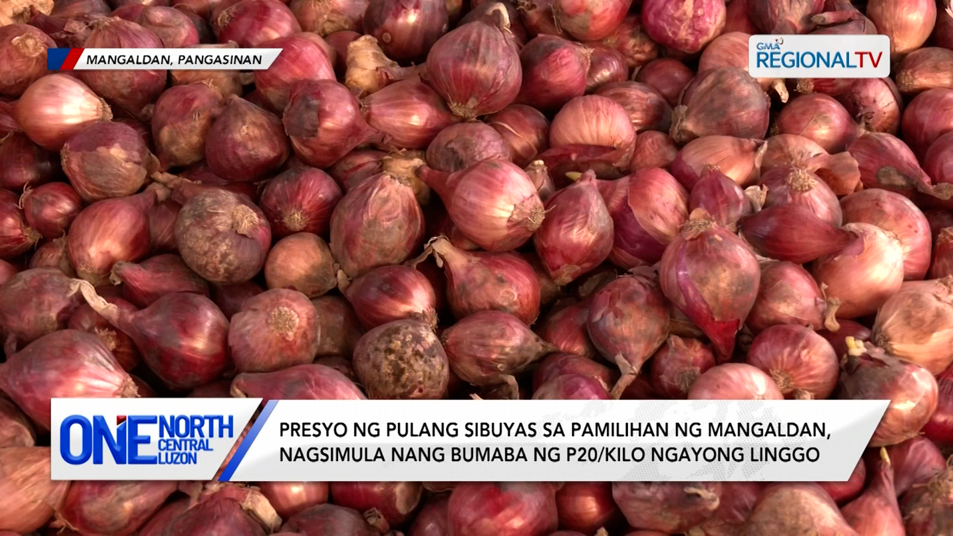 Presyo ng pulang sibuyas sa pamilihan ng Mangaldan, nagsimula nang bumaba