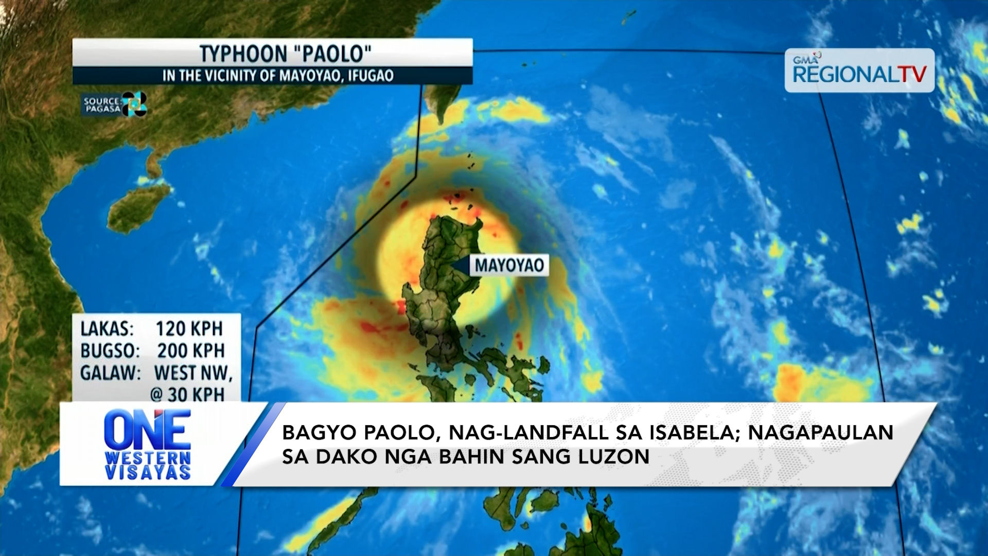 Bagyo paolo, nag-landfall sa Isabela; nagapaulan sa dako nga bahin sang ...