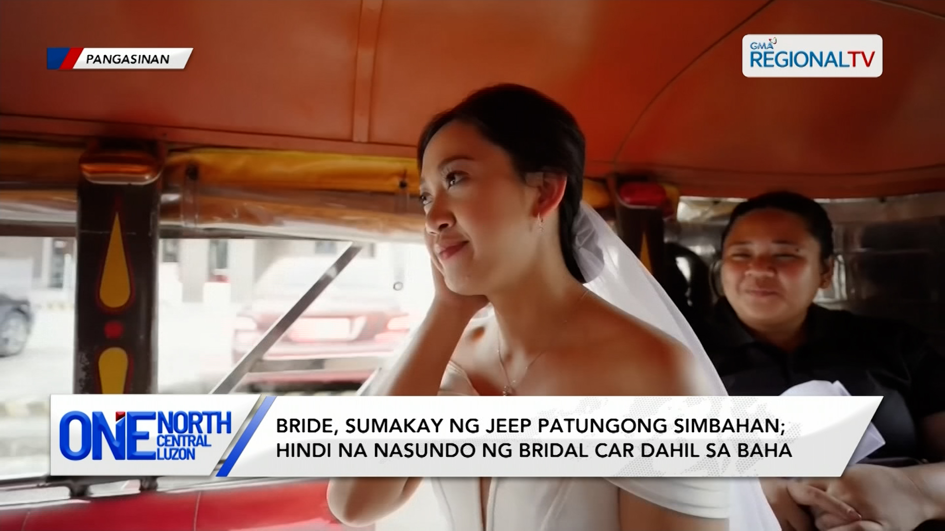 Bride, sumakay ng jeep patungong simbahan dahil sa baha | One North Central Luzon