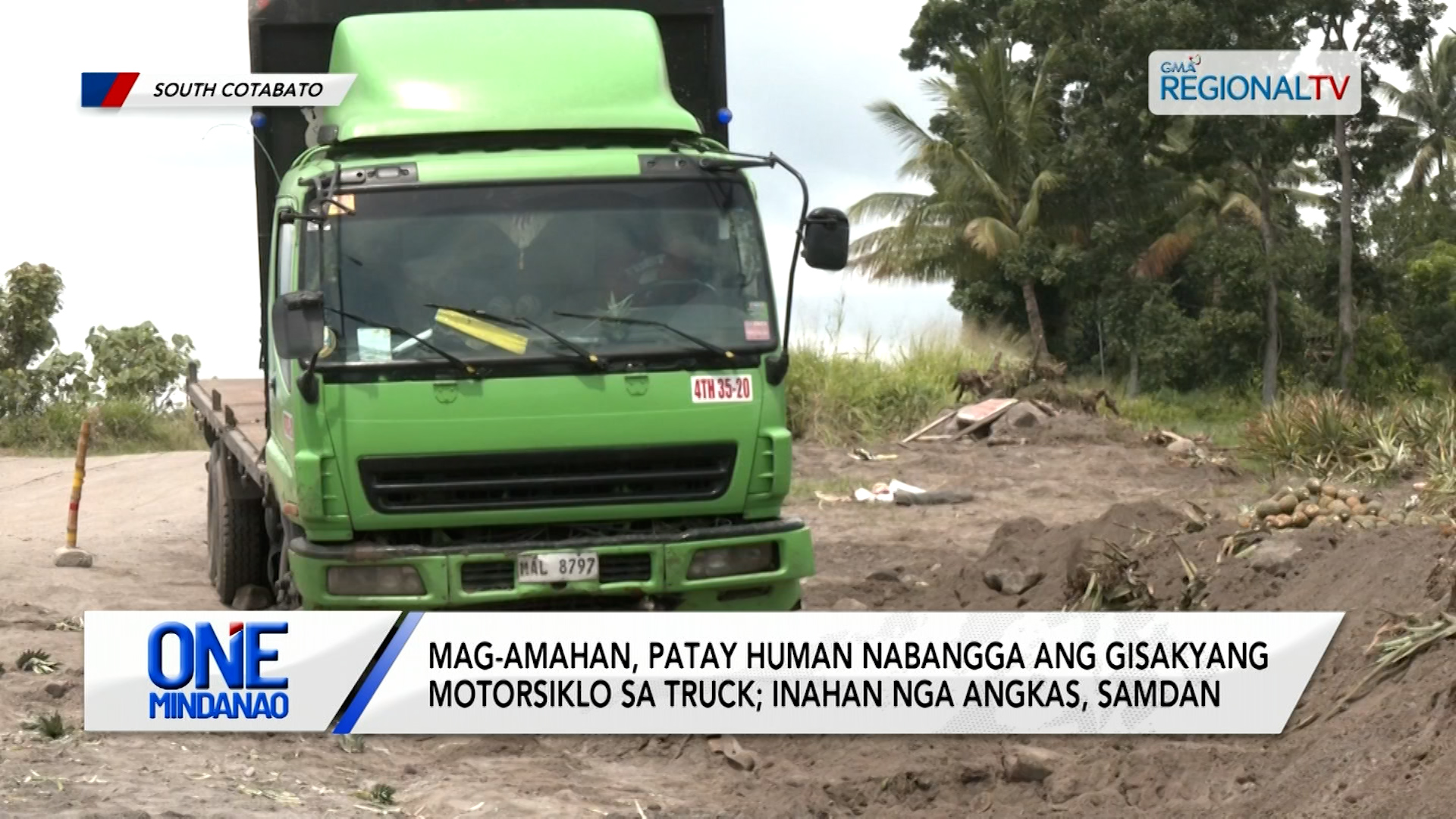 Mag-amahan, patay human nabangga ang gisakyang motorsiklo sa kasugat ...