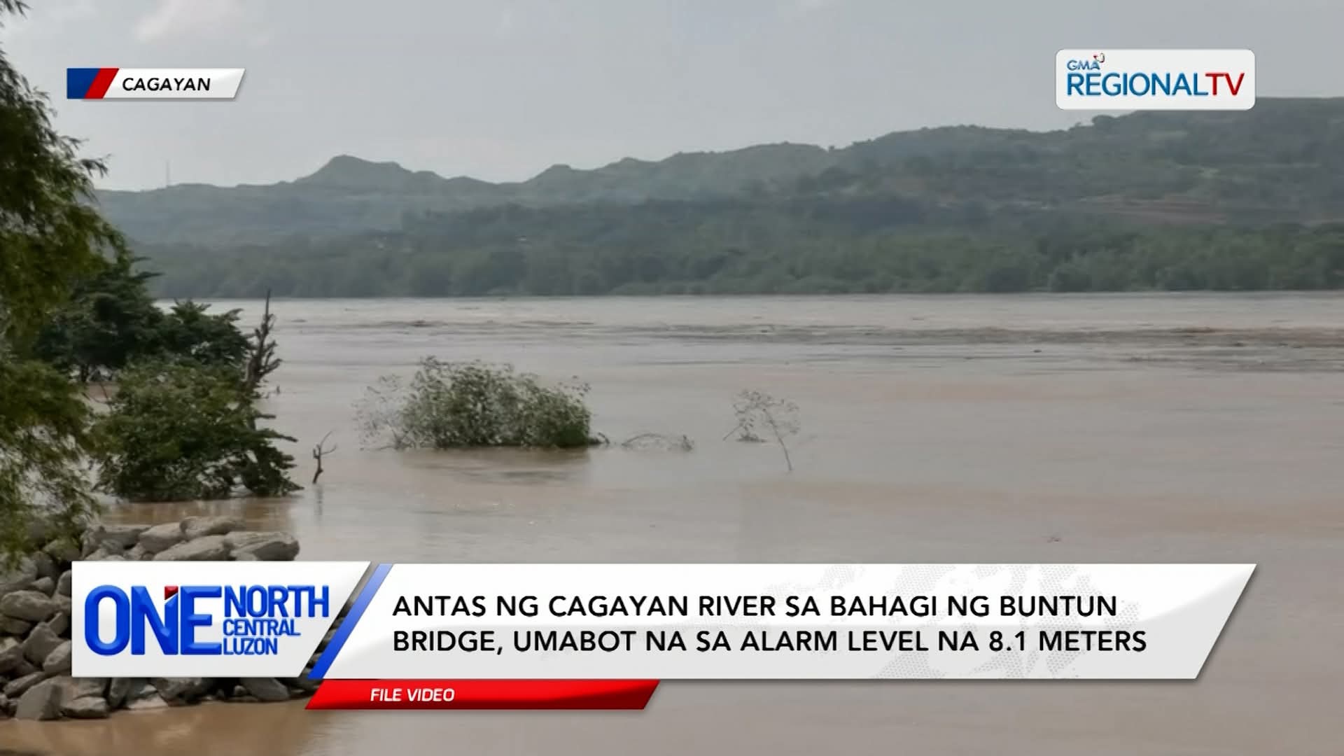 Antas ng Cagayan River sa bahagi ng Buntun Bridge, umabot sa alarm ...