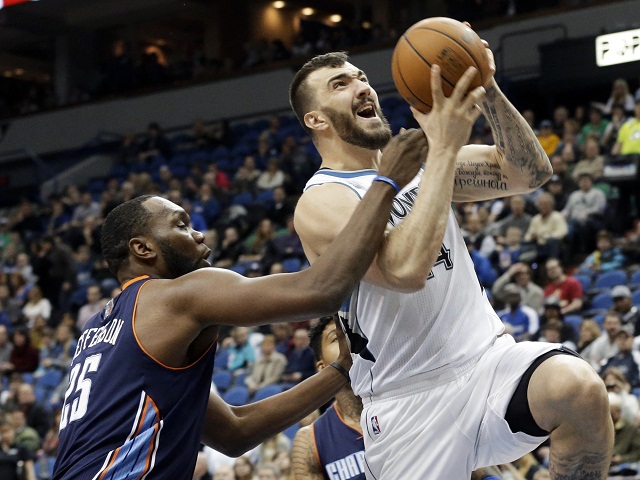 NBA: Pekovic leads Timberwolves past Bobcats 119-92 | GMA News Online