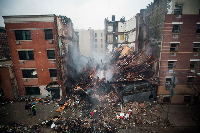 Debris cleared from New York buildings’ collapse; focus on gas lines ...