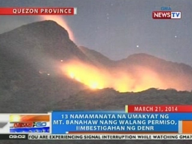 Mt. Banahaw pilgrims to be investigated for forest fire | GMA News Online