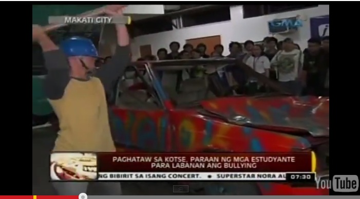 Anti-bullying group offers chance to hit a car | GMA News Online