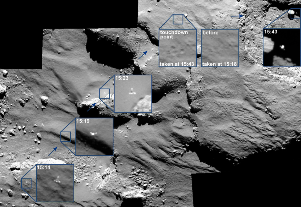 Philae space probe thought lost wakes in comet's shadows | GMA News Online