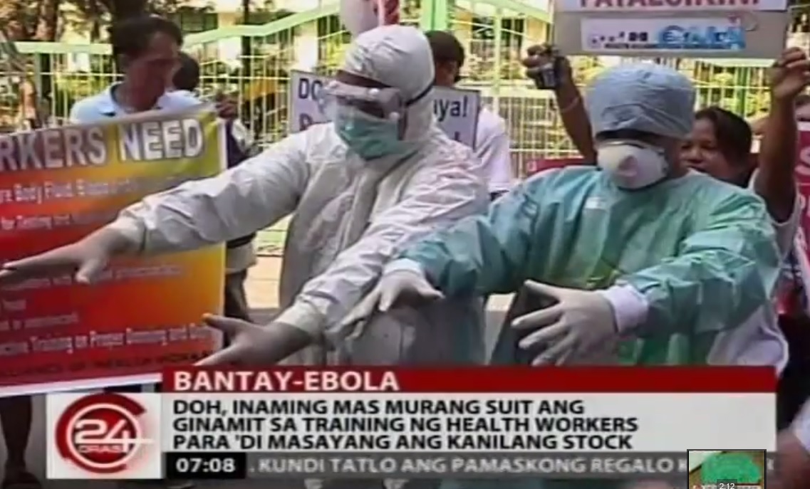 ‘cheap Anti Ebola Suits For Training Purposes Only Doh Gma News Online