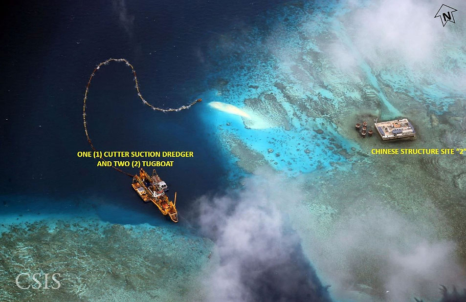 New images show China’s reclamation on Panganiban Reef in West ...