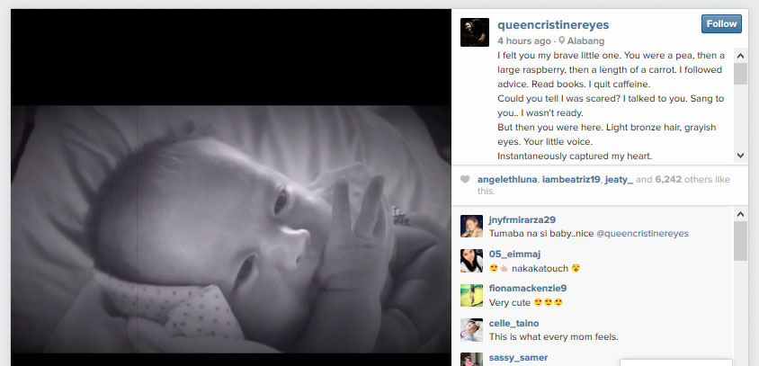 Cristine Reyes's touching message to baby daughter: 'Could you tell I ...
