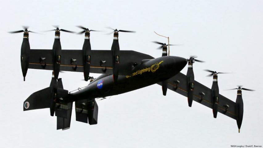 NASA's ten-engine VTOL craft finishes first successful test flight